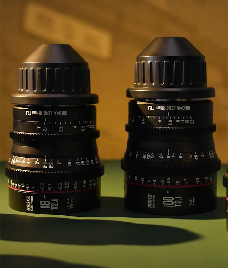 Super 35 Frame 3 Lenses Kit for Cinematic Capturing Filmmaker